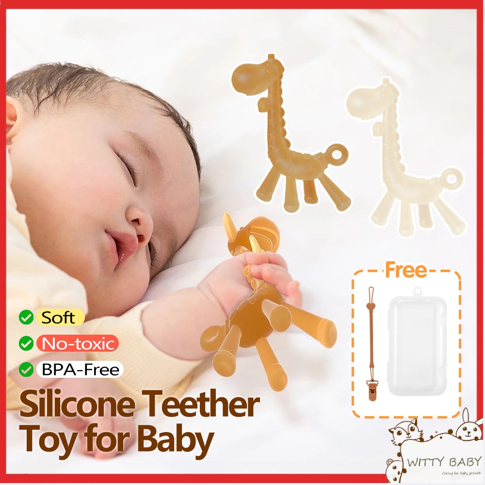 WB Baby Teether Silicon Bpa Free Giraffe Teether For Infant Toys 0 6 ...