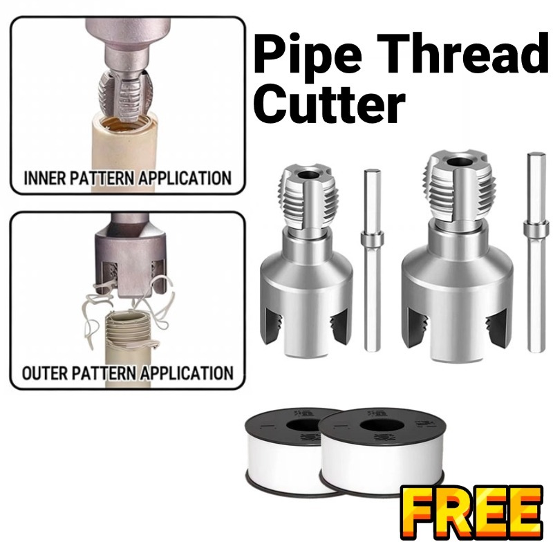 2PCS thread maker for pipe, no rust pipe threader 1/2 and 3/4, No burr ...