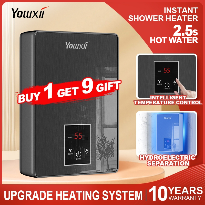Yowxii Modern LCD Water Heater Shower Inverter Electric Hot And Cold ...