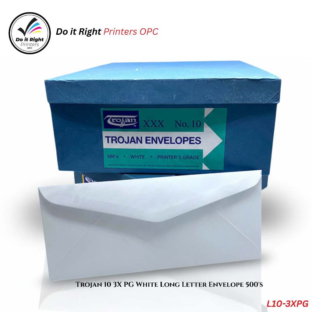 Trojan 10 3X PG White Long Letter Envelope 500's | Shopee Philippines