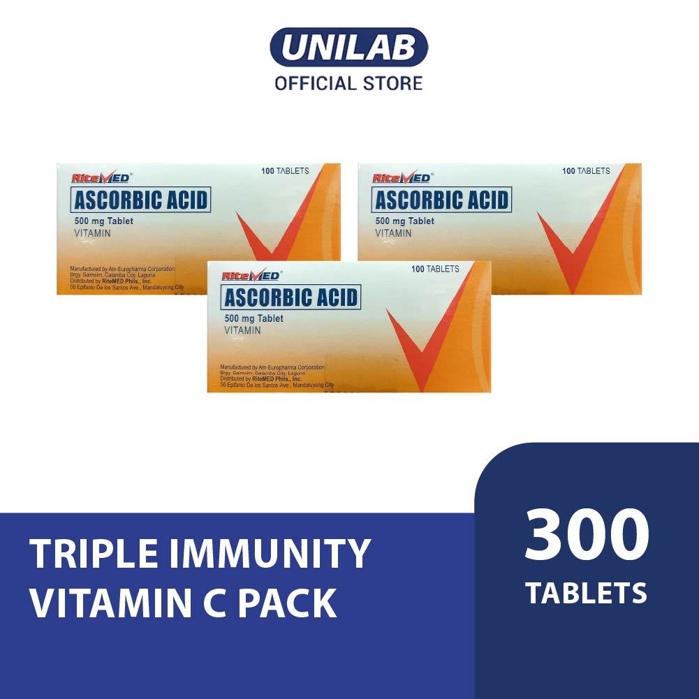 Unilab - Triple Immunity Vitamin C Pack: RiteMED Ascorbic Acid 100s (3 ...