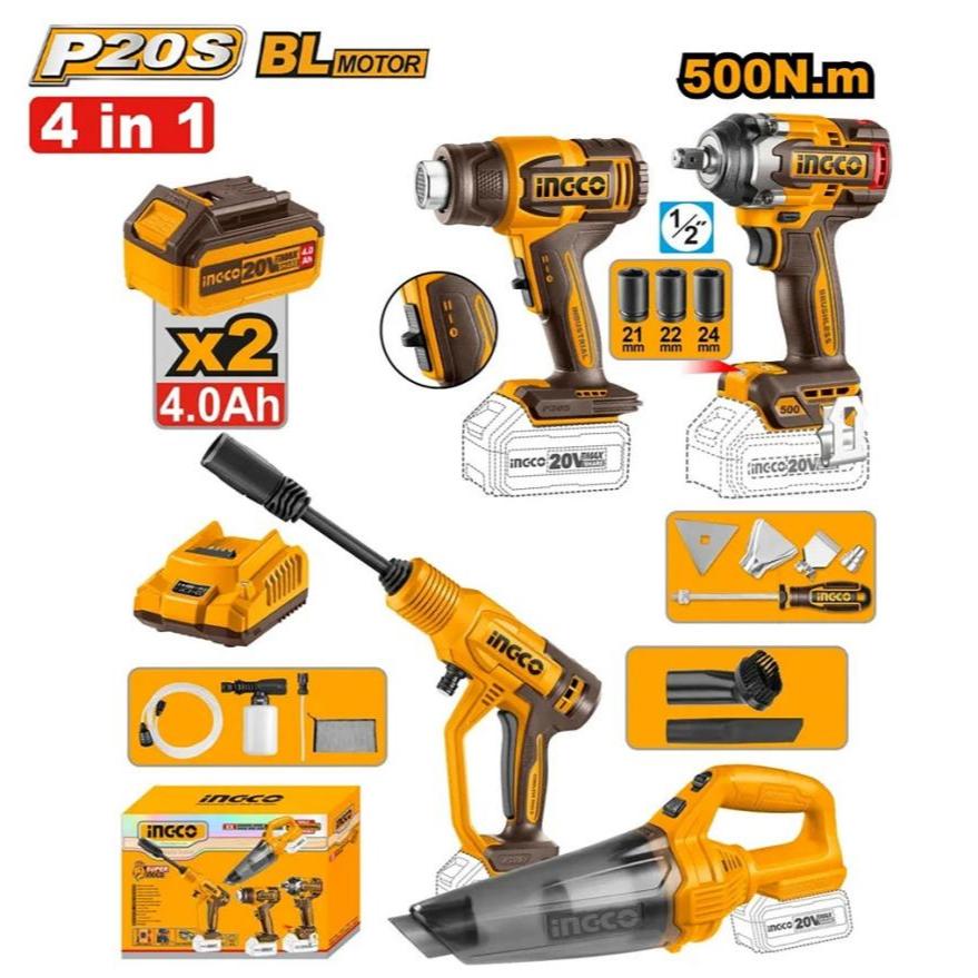 INGCO CORDLESS 4PCS COMBO KIT COSLI250208 IPT | Shopee Philippines