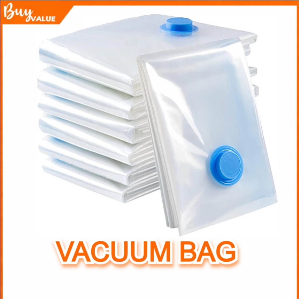 5Pcs FreePump Or NoPump Compression Sealer Clothes Organizer Vacuum Bag ...