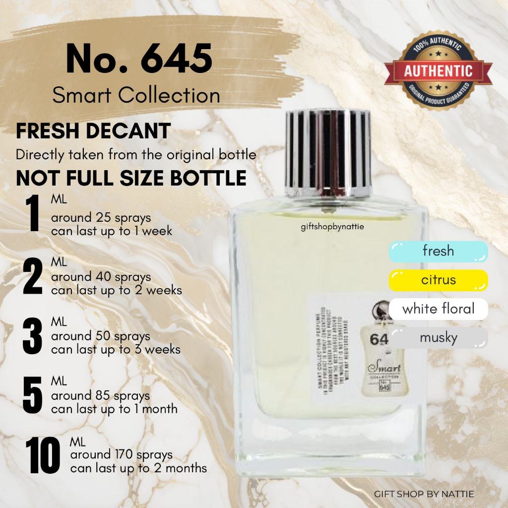 Perfume Decant Smart Collection No. 645 (Smells like Valaya of Parfums ...