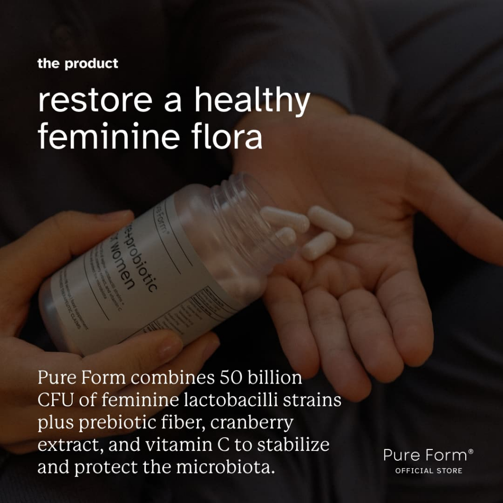 Pure Form® Pre + Probiotic for Women | 50 Billion CFU Vaginal Probiotic ...