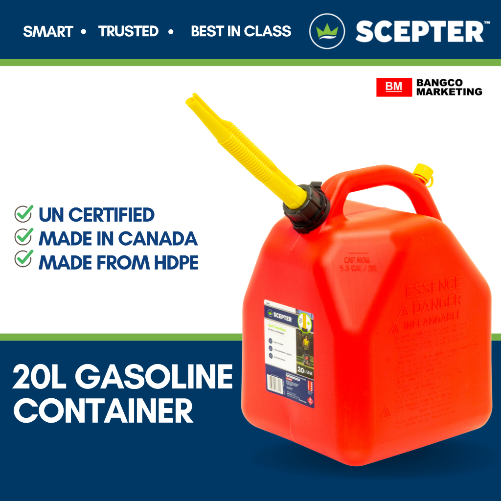 20L GASOLINE Fuel Container/Jerry Can SCEPTER (5 Liters), (10 Liters ...