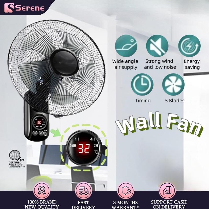 16 Inch Electric Wall Fan With Remote Control Standard Wall Fan Wall ...