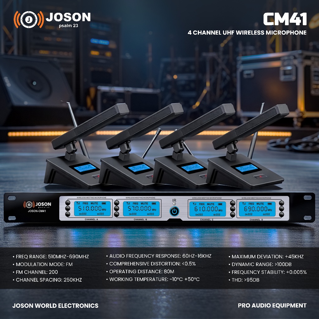 Joson CM41 4ch Wireless Conference Microphone System | Shopee Philippines