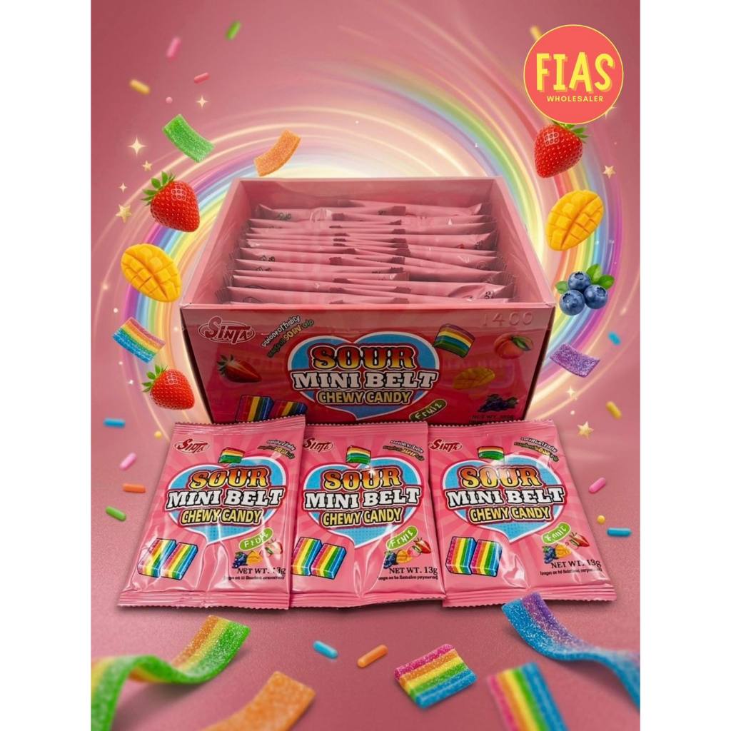 30 pcs Sour Mini Belts Chewy Candy Wholesale Paninda | Shopee Philippines