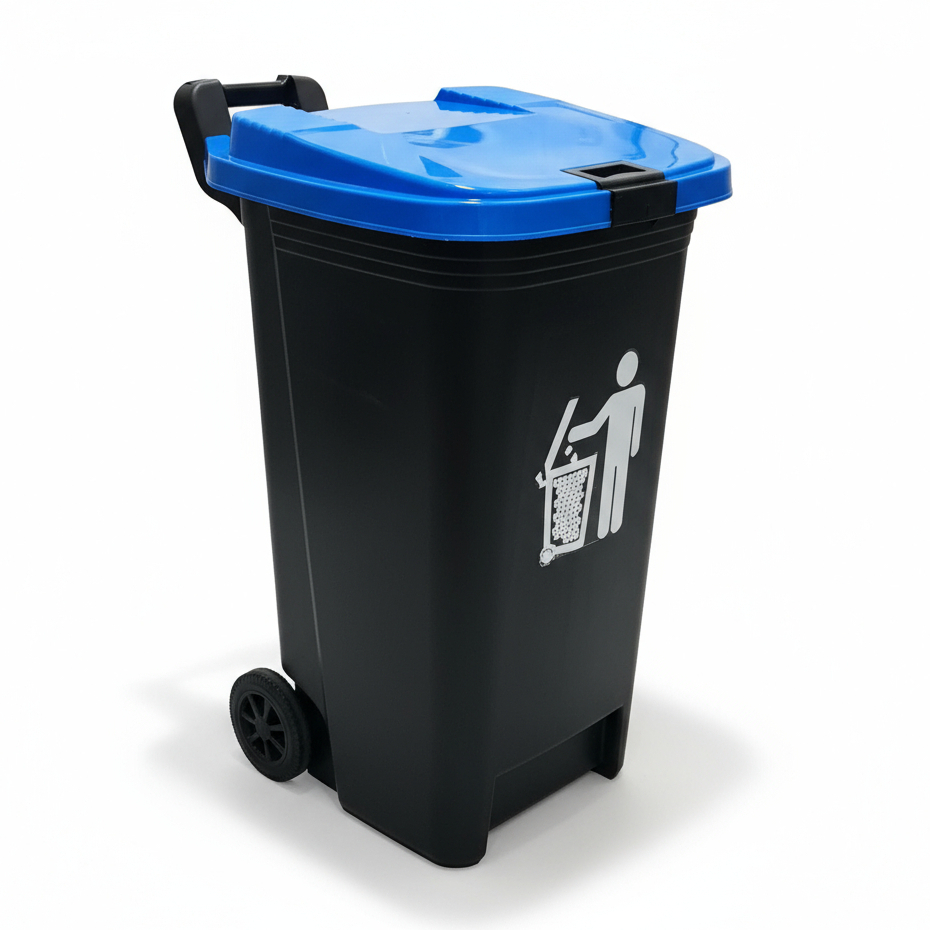 80L TRASH CAN Orocan trash Can with Wheels and lock 80L Basurahan ...