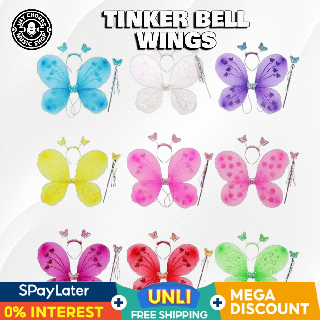 Fairy wings set wand and hairdress | Shopee Philippines