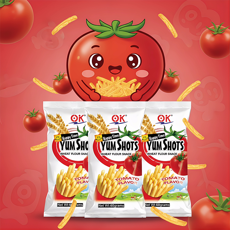 Yum Shots Tomato Flavor Snack 60gram - Delicious and Healthy Crunchy ...
