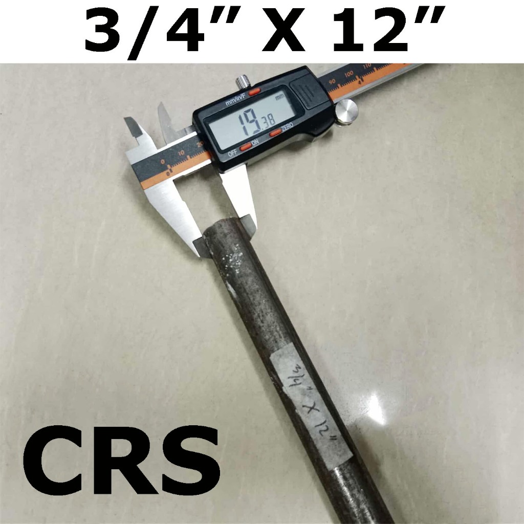CRS SHAFTING 3/4" X 12" COLD ROLLED STEEL CR SHAFTING ROUND BAR ...