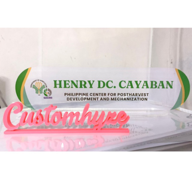 table nameplate acrylic | detachable stand | customize | Shopee Philippines