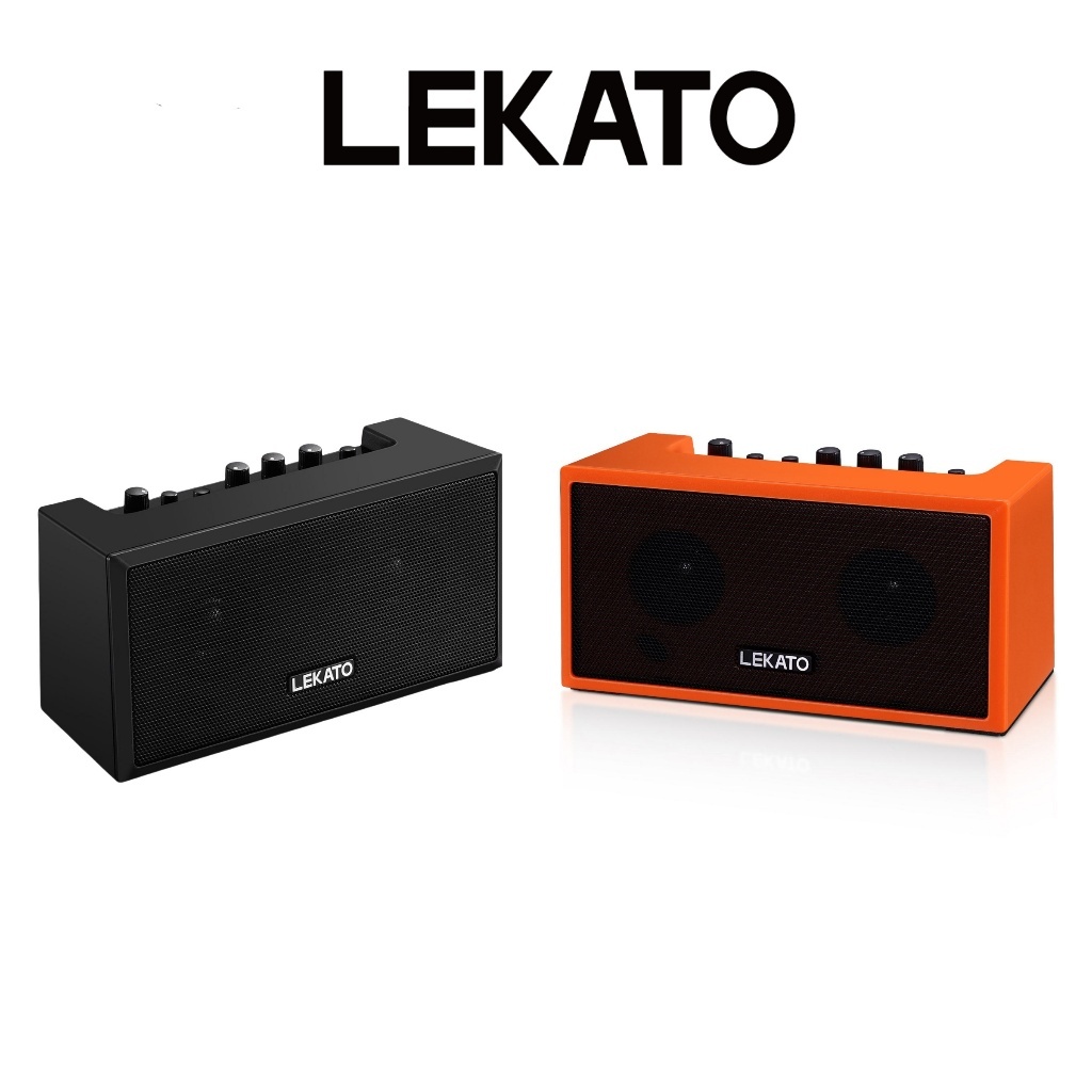 LEKATO Mini Guitar Amplifier Bluetooth Amplifier Rechargeable Built-in ...