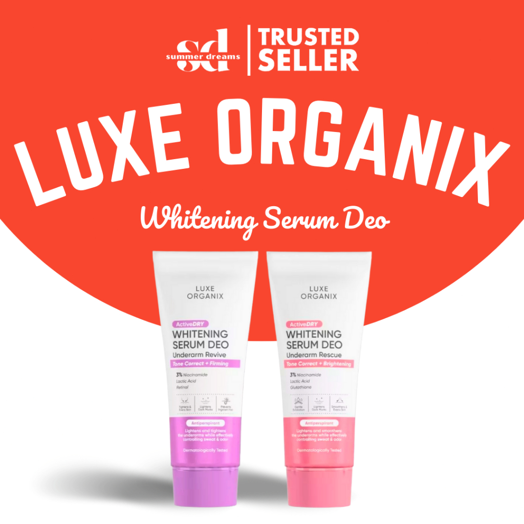 LUXE ORGANIX Active Dry Whitening Serum Deodorant Underarm Rescue Underarm Revive 50g | Shopee ...