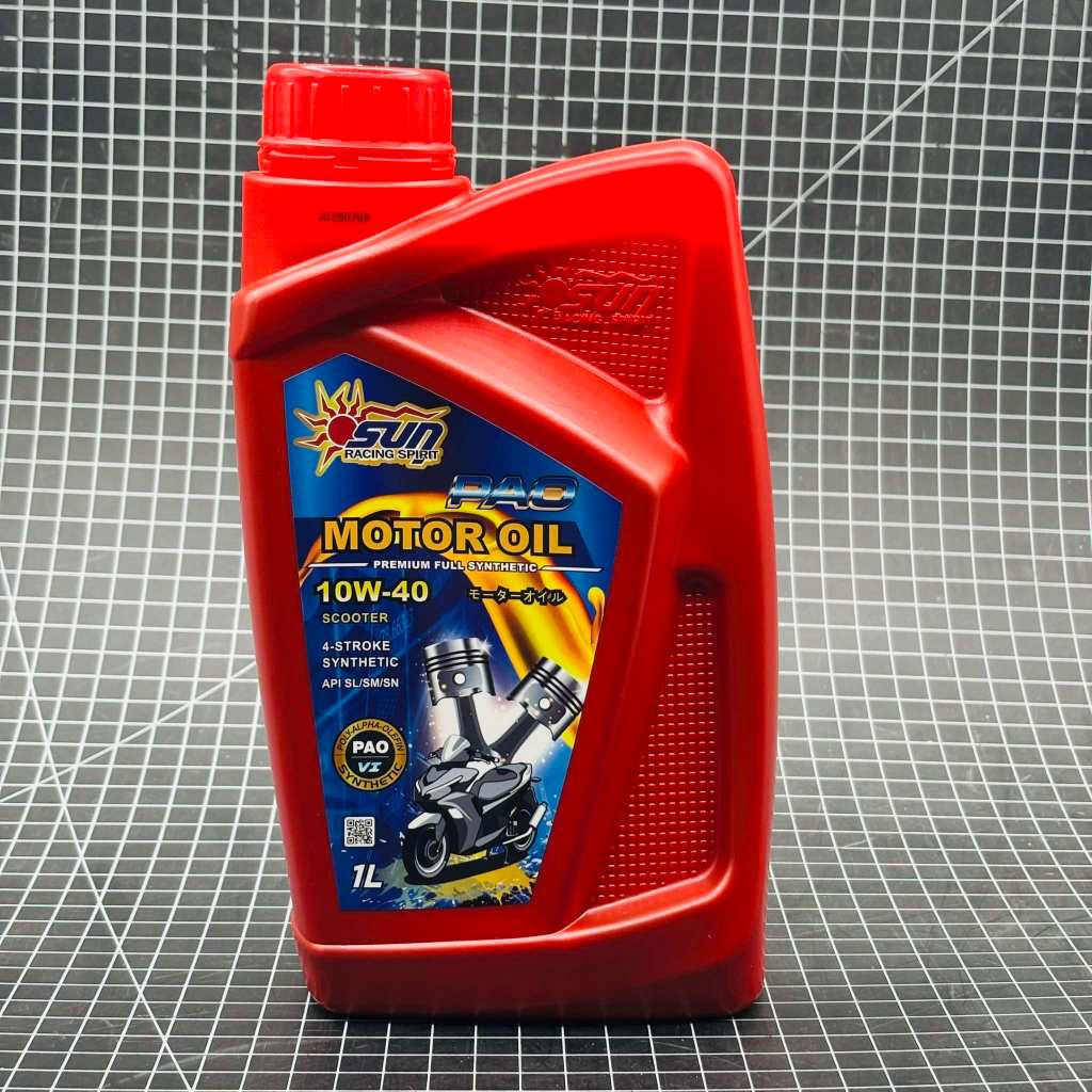 SUN RACING 10W40 20W50 FULLY SYNTHETIC MOTORCYCLE ENGINE OIL 1L Made in ...