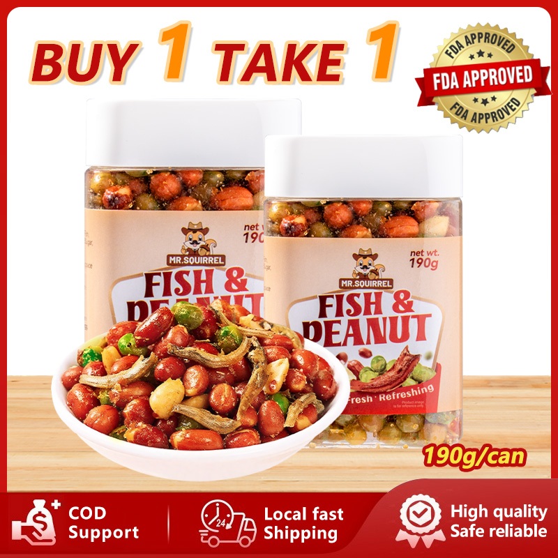 【Buy 1 Take 1】Mr.Squirrel Fried Silver Fish with Peanuts 190g/can ...