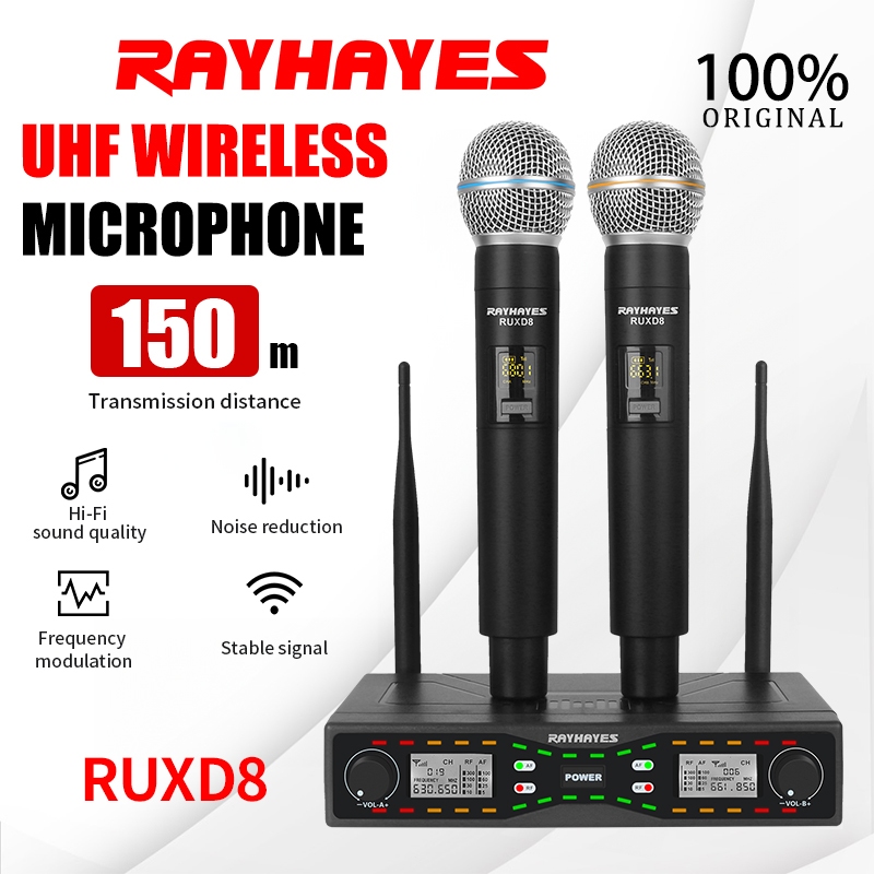 RAYHAYES RUXD8 professional wireless microphone original | Shopee ...