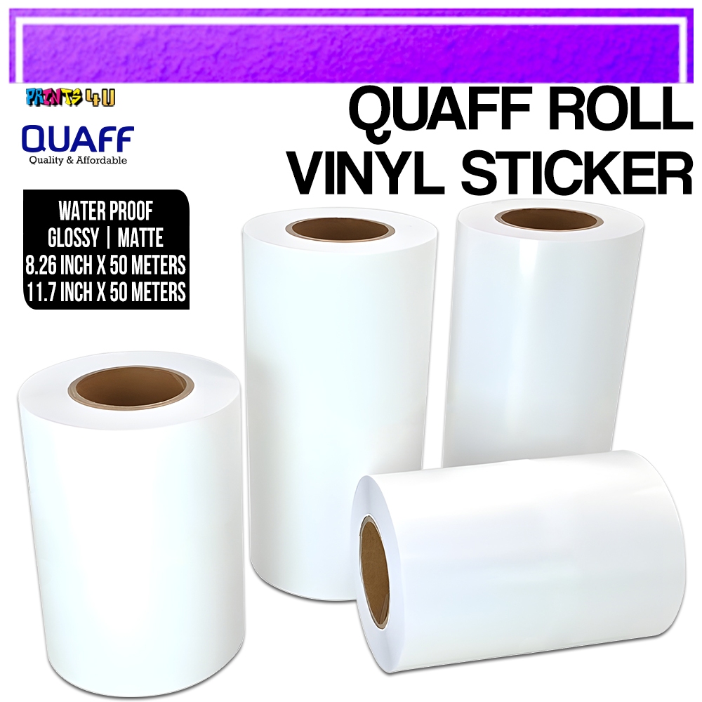 50meters QUAFF Vinyl Inkjet Sticker White Matte/Glossy for Labelling ...