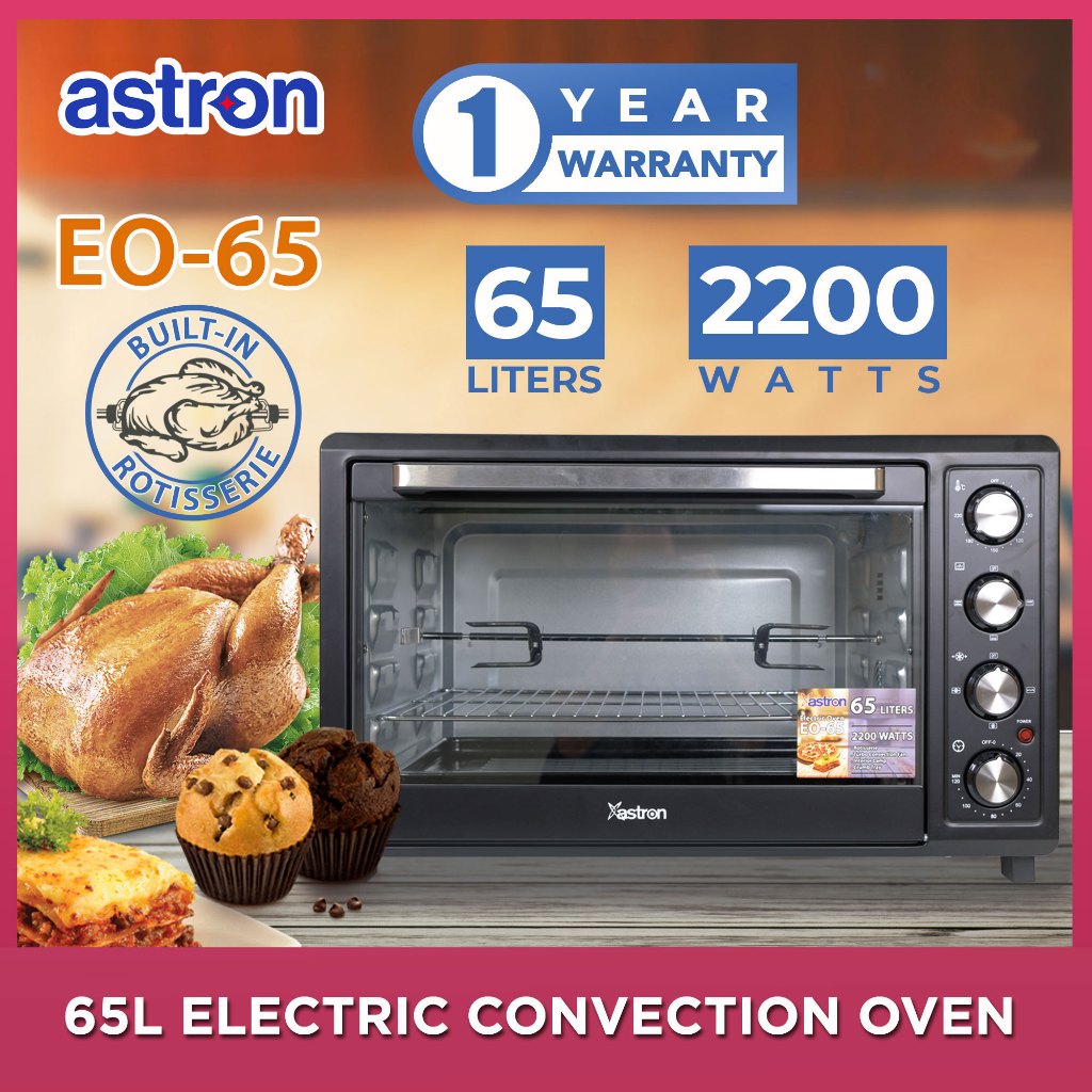 Astron EO65 Electric Convection Oven - Black | 65L | Built-in ...