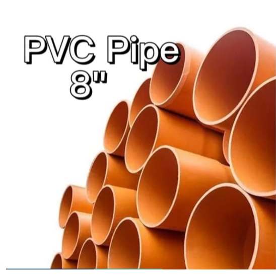 PVC Pipe "8 ORANGE (200mm) 3.37mm Thickness Sold per 50cm, 100cm, 150cm ...