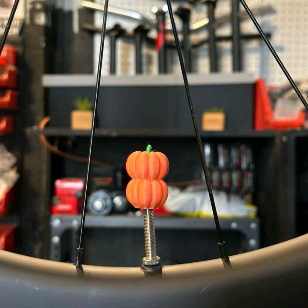 Underrated stacked pumpkin schrader valve cap (pair) | Shopee Philippines