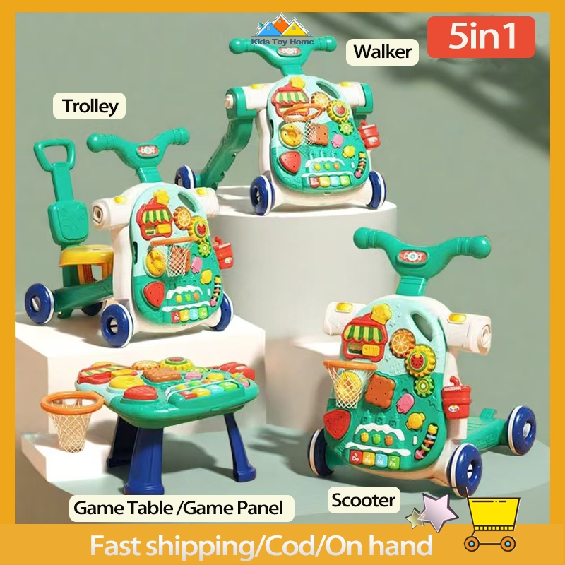 Baby Walker Stroller Toy Multi-function Toddler Trolley For Kid's Push ...