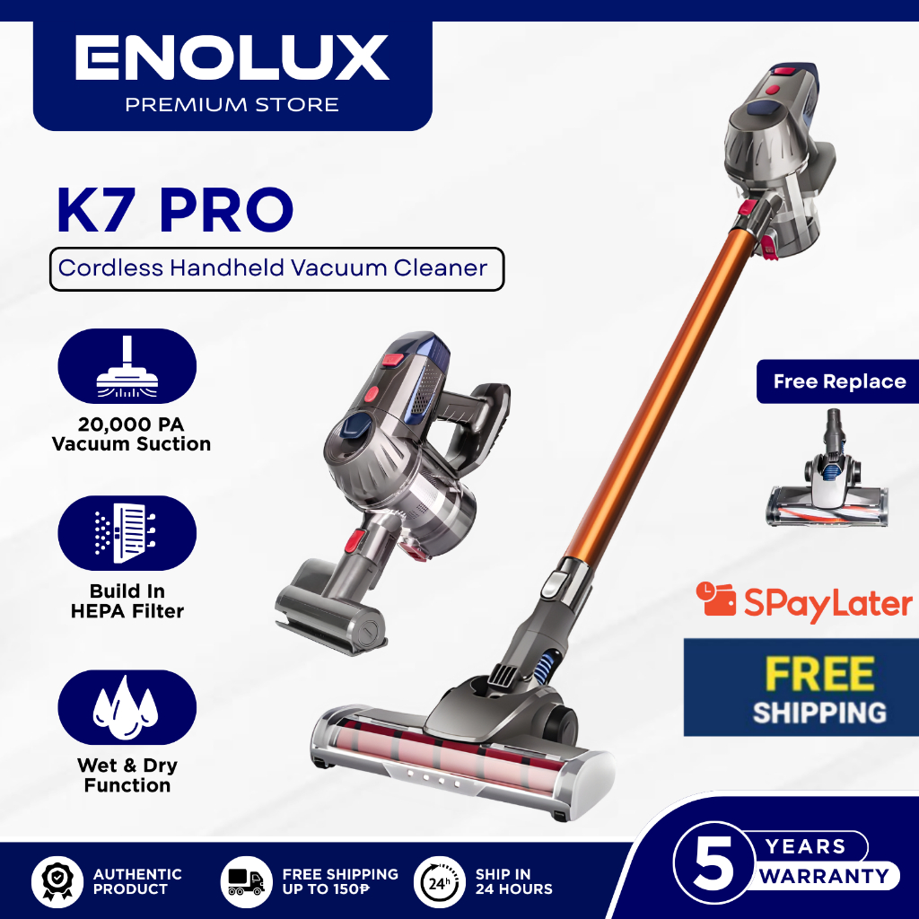 K7 Pro Cordless Vacuum | 20000PA Strong Suction | 60min Runtime ...