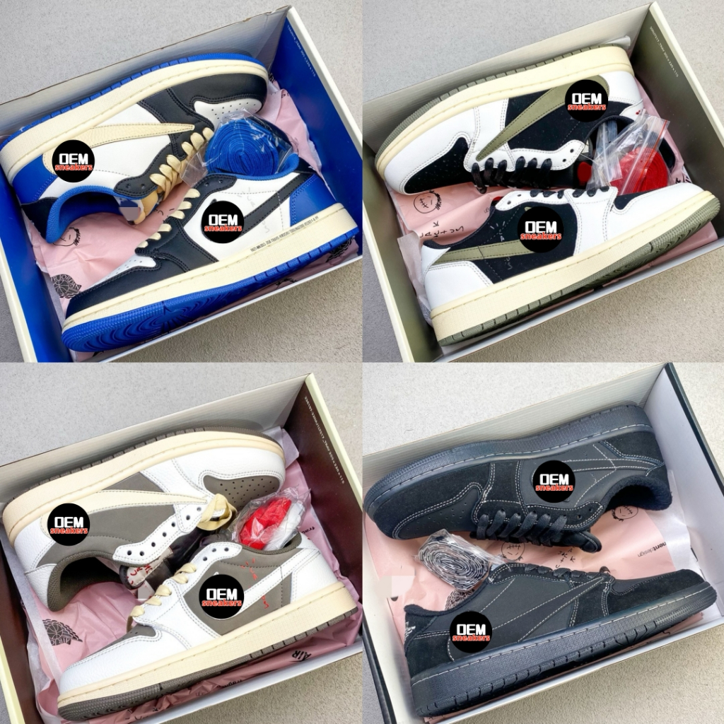 OEMshoes Travis Scott X JD1 Low Fragment Low Cut Dark Blue Clever for ...