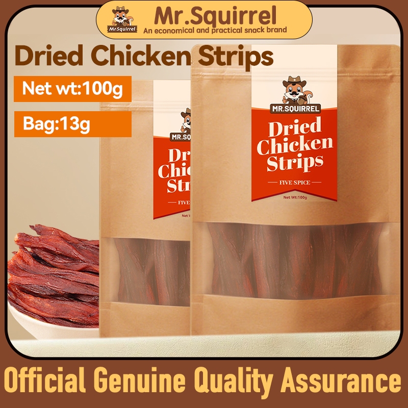 Mr.Squirrel Low Calorie Keto snacks High Protein Dried chicken Strips ...