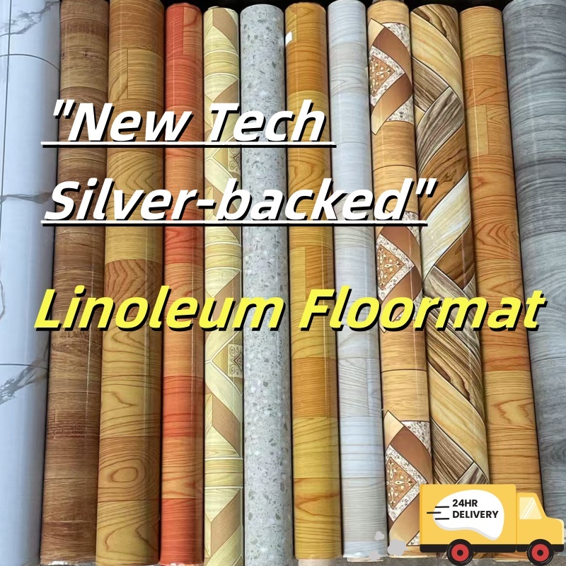 Linoleum Floor Mat New Tech Silver- backed Thickened Floor Leather Sold ...