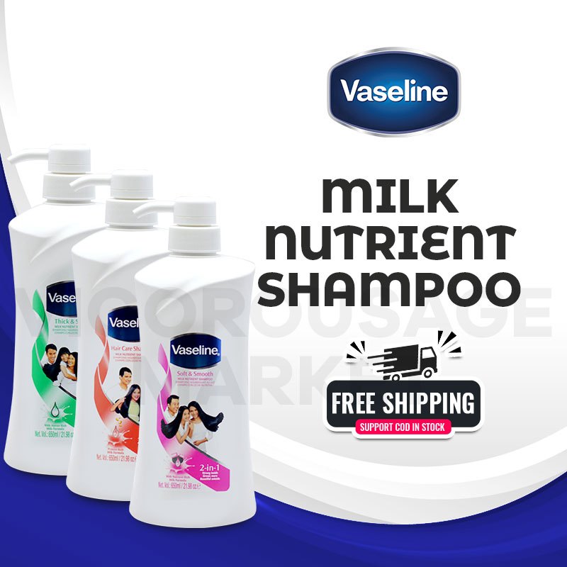 Vaseline 2 in 1 Shampoo Original 650ml -Soft & Smooth/Thick & Skiny ...