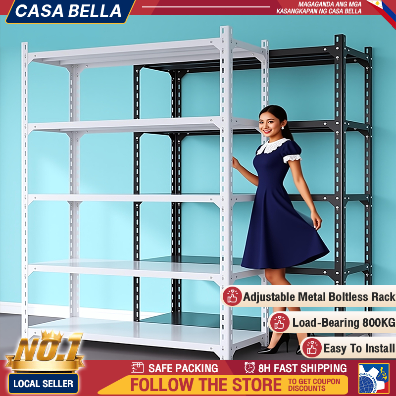 6 Layers Metal Steel Boltless Organizer Rack Sturdy Storage Rack ...