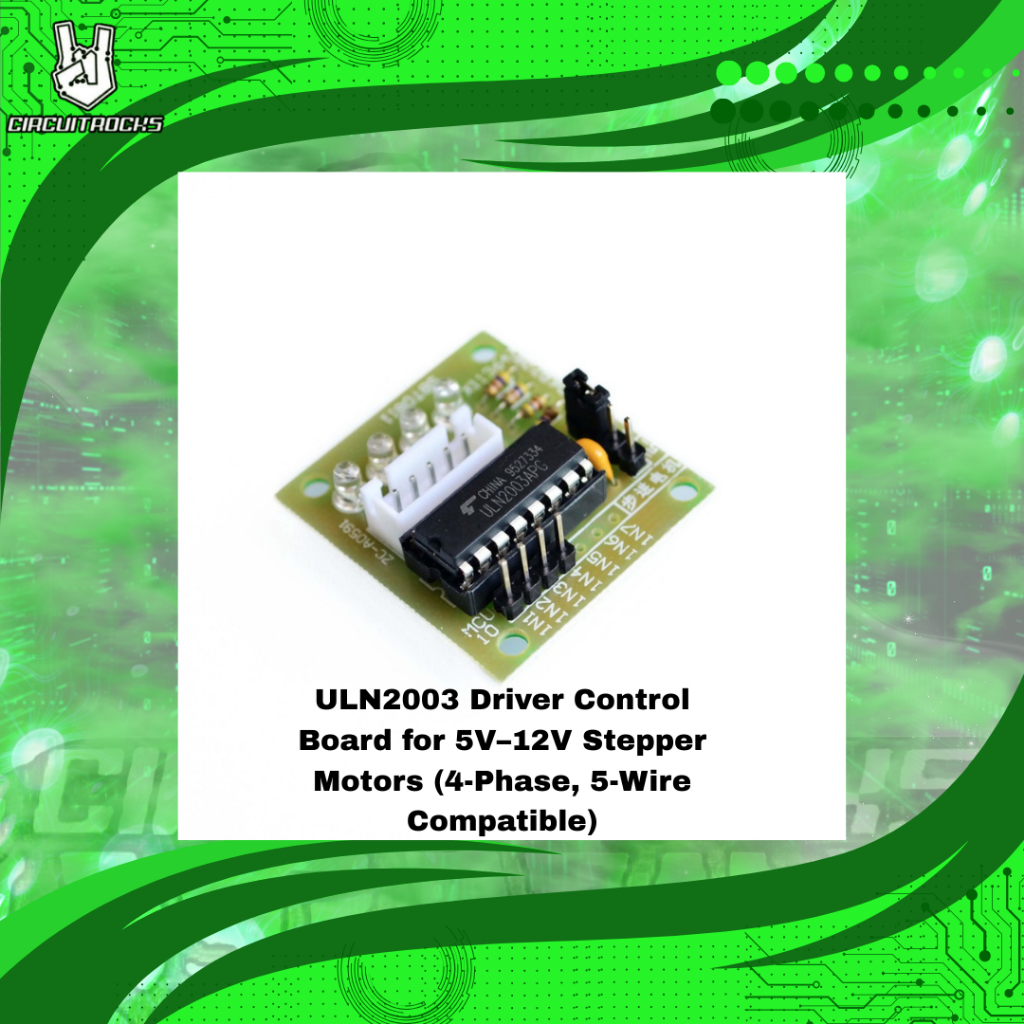 ULN2003 Driver Control Board for 5V–12V Stepper Motors (4-Phase, 5-Wire ...