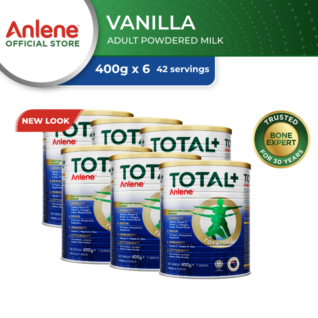 Anlene Total Plus Adult Milk Powder Plain 400g x6 | Shopee Philippines