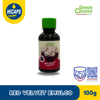 Hicaps Green House Red Velvet Emulco 100g (Flavor And Color) | Shopee ...