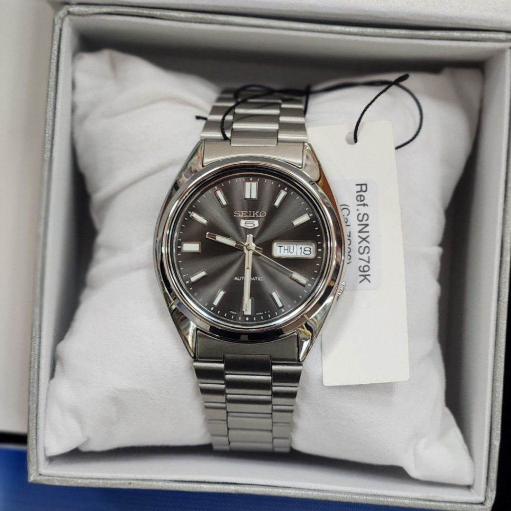 Seiko 5 SNXS79K Black Dark Grey Dial Automatic Watch | Shopee Philippines