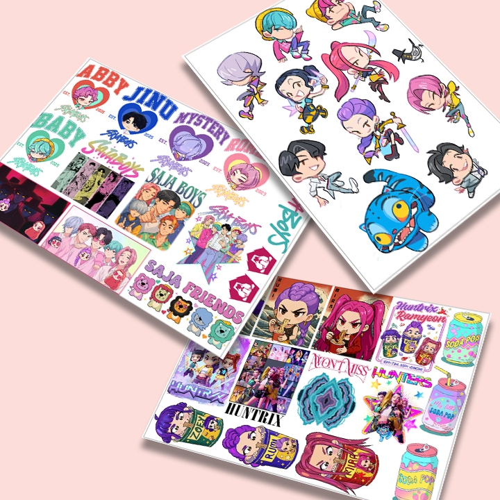 IRON ON - Kpop Demon Hunters Designs Handrix Solja Boys Ready to Press ...