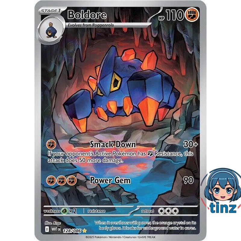 Boldore 128/086 Illustration Rare - Pokemon TCG SV: White Flare (WHT ...