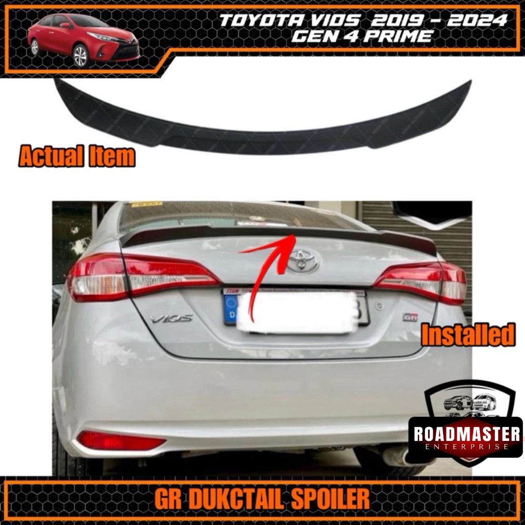 Toyota Vios 2013 to 2026 GR Ducktail Spoiler / Trunk Spoiler Primer ...