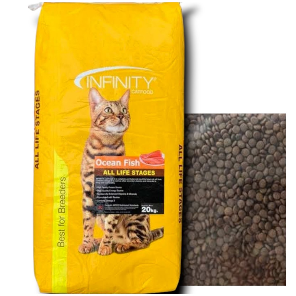 Infinity Cat Food (Ocean Fish Flavor) All Life Stages 1kg. Repacked ...