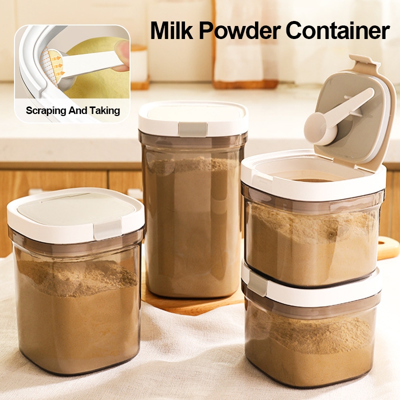 1800/1300/800ML Airtight Baby Milk Powder Storage Container Leakproof ...