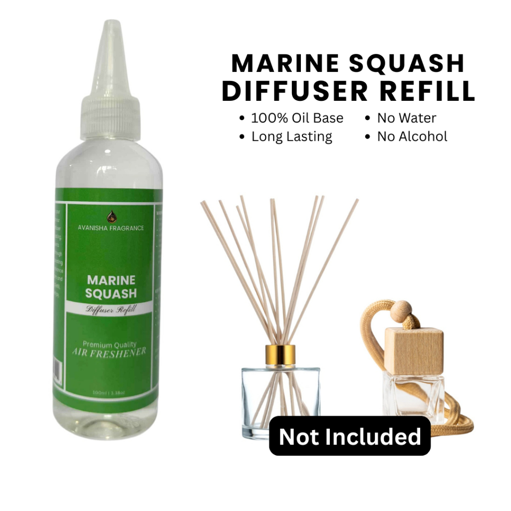 Diffuser Refill Marine Squash 100ml, Long Lasting Fresh Scent, For Reed ...