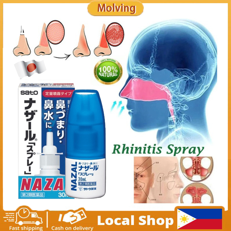 Japanese Nano Silver Ion Nasal Spray Pump 30ml Rhinitis Spray Allergic ...