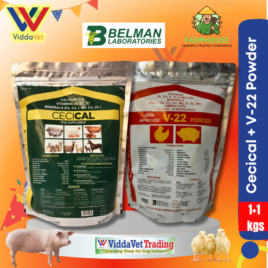 Viddavet 1 kg V-22 powder for pets livestock v22 vitamins for pigs cow ...