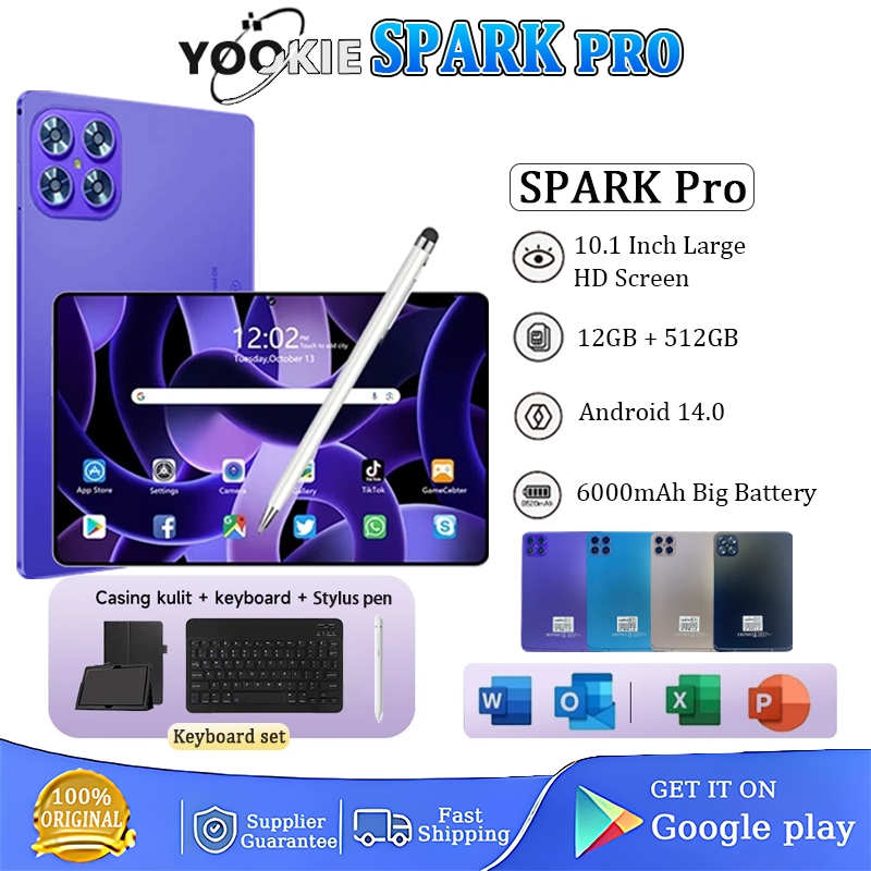 New YOOKIE SPARK PRO 12GB+512GB Tablet for kids 10.1inch Pad Online ...