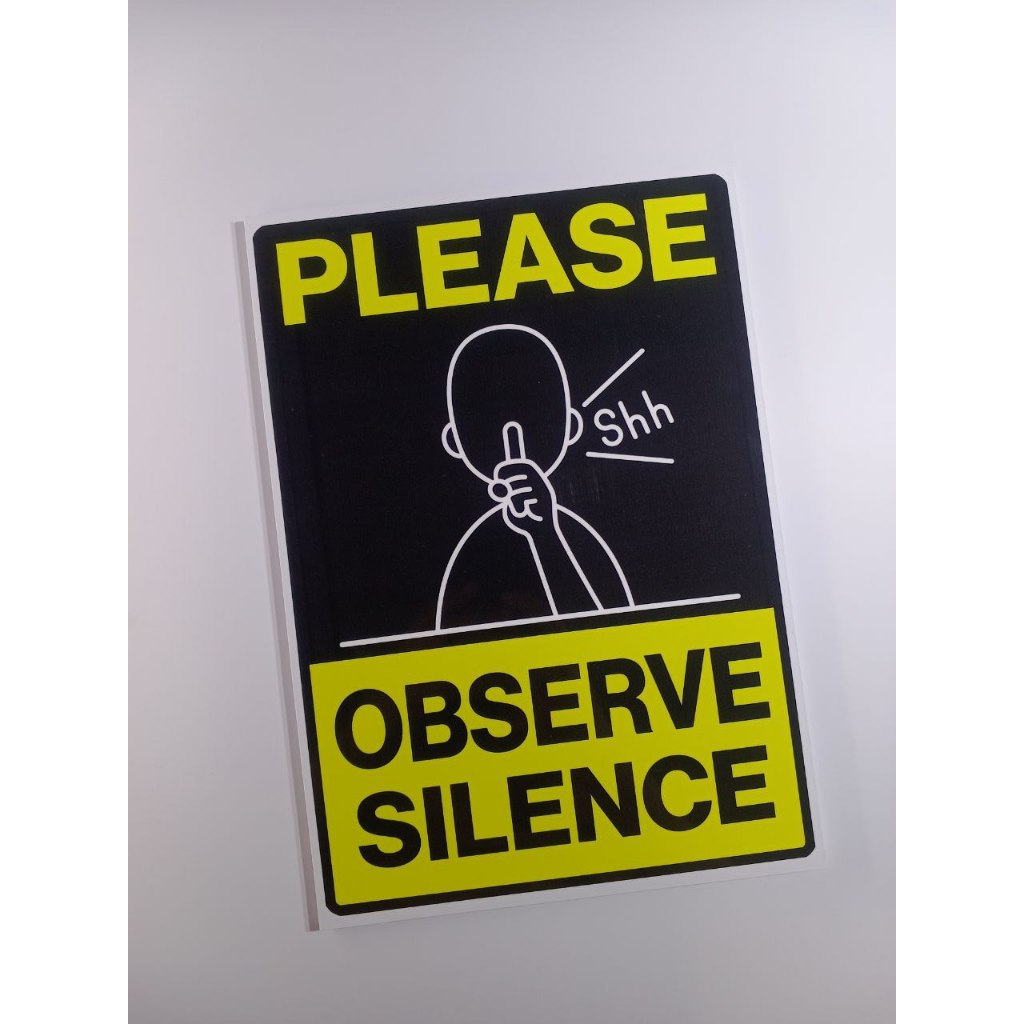 Please Observe Silence, Quiet Please Waterproof Signs, Signage for ...
