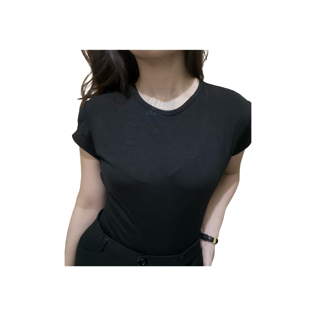 PREMIUM DOUBLE LINING BASIC TOP BODY HUGGING FULL LENGTH COTTON SPANDEX ...