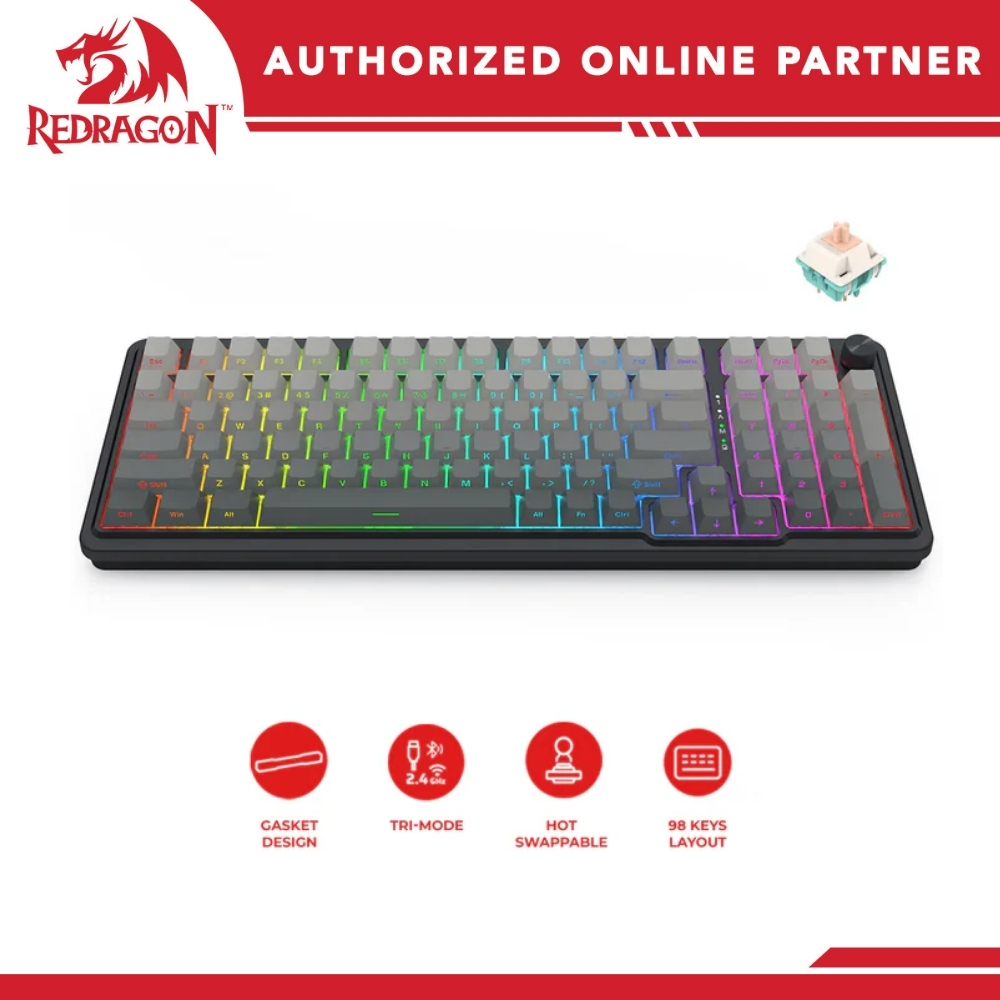 Redragon K686SP-RGB-Pro Eisa Pro 98Key Mech Keyboard Gradient Gray ...